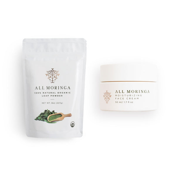 Skincare supplements Moringa Face Cream & Organic Moringa Leaf Powder